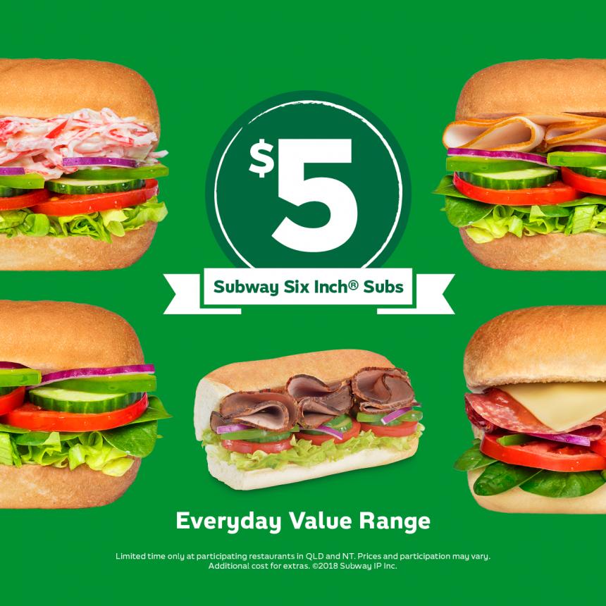 Subway $5 Everyday Value_Website (600x600px) – Mount Sheridan Plaza ...