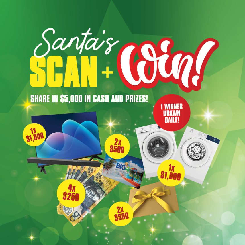 Santa’s Scan & Win – Mount Sheridan Plaza Shopping Centre Cairns